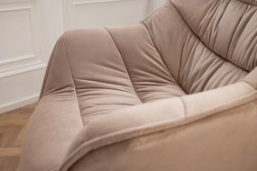 Dutch Comfort sametová židle greige / 38596