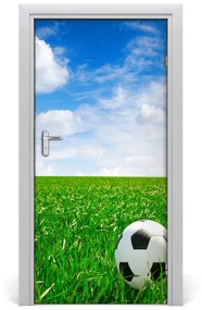 Fototapeta samolepící dveře fotbal na louce 85x205 cm