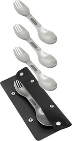 Nerezové jídelní vidličky v sadě 4 ks ve stříbrné barvě Spork – Black + Blum