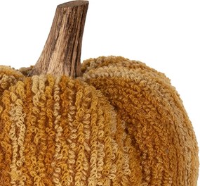 Oranžová textilní dekorace dýně Pumpkin - Ø 15*13 cm