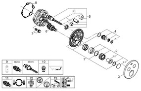 GROHE 29119GN0-Termostat pro podomítkovou instalaci GROHTHERM SMARTCONTROL zlatá