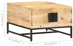 vidaXL Marketos Konferenční stolek 67 x 67 x 45 cm masivní mangovníkové dřevo