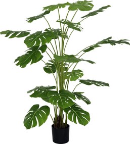 HOMCOM Umělé rostliny, Umělá Monstera Deliciosa, 180 cm vysoká umělá rostlina se 24 větvemi, pokojová rostlina, umělý strom, dekorace pro interiéry, z