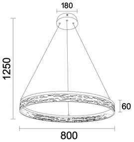LED Stmívatelný lustr na lanku ALIANZ LED/60W/230V 3000-6000K + dálkové ovládání