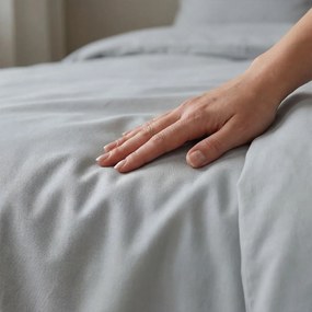 Perkálové bavlněné povlečení Jednobarevné - světle šedé Velikost: atypický 200 x 200 + 2 x 70 x 90
