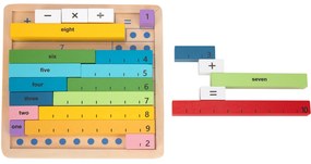 Dřevěná Montessori matematická deska Počítání Tooky