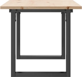 Konferenční stolek s O rámem 100x50x45 cm borové dřevo a ocel 3282666