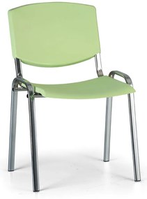 Konferenční židle Design - chromované nohy, zelená