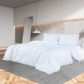 Sada ložního prádla bílá 155 x 220 cm lehké mikrovlákno 136023