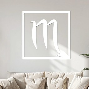 dřevo života Dřevěný obraz znamení zvěrokruhu ŠTÍRA Zvolte rozměr (cm): 40x40, Zvolte barvu dekoru: Bílá