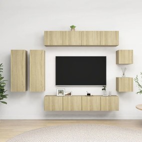 8dílný set TV skříněk dub sonoma kompozitní dřevo 3079020
