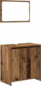 3dílná koupelnová sestava old wood kompozitní dřevo 3328563