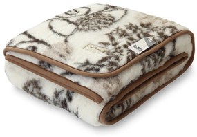 Wooline Vlněná deka 140x200 cm, motiv bodlák