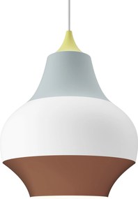 Závěsná lampa Cirque 15 cm žluto-šedo-hnědá