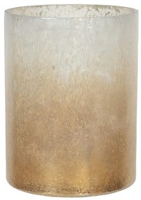 Zlato bílý svícen na čajovou svíčku – 15x20 cm