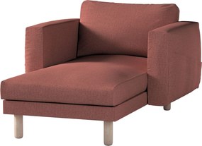 Potah na IKEA Norsborg šezlong s loketními opěrkami barva hnědá látka pletený vzor