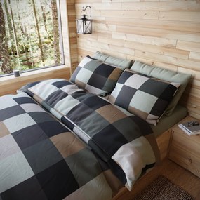 Kvalitex Francouzské povlečení viskóza WOODY collection 240x220, 70x90cm DION