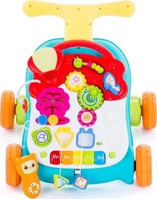 CHIPOLINO Chodítko interaktivní Little Cow Blue/Green / od 6 měsíců