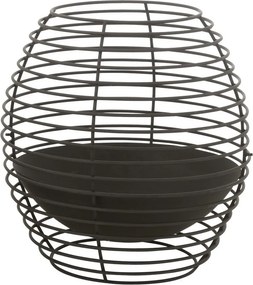 Černo-hnědé železné kulaté ohniště Tippo - Ø 60*60 cm