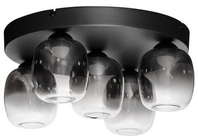 LED stmívatelné černo-kouřové moderní stropní svítidlo Kita