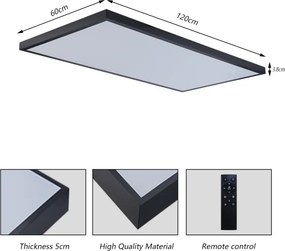 Brilagi-LED Stmívatelné koupelnové svítidlo FRAME SMART LED/96W/230V IP44 čer+DO