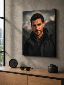 Pánský filmový analogový portrét na plátně z fotky