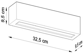 Sollux SL.0877 - Nástěnné svítidlo VEGA 1xE27/60W/230V šedá