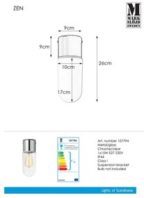 Stropní svítidlo Markslöjd Zen Ceiling Chrome Clear