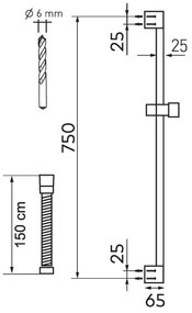 Novaservis - Sprchová sada ECO lesklý chrom