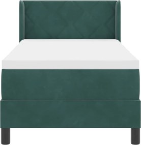 Postel s boxspringem s čelo Tmavě zelená 200 x 80 cm samet 3341495
