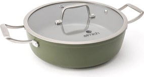 Elmich Nepřilnavá keramická hluboká pánev Zen Ø 28 cm - olivově zelená