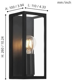 Eglo 99123 - Koupelnové nástěnné svítidlo AMEZOLA 1xE27/60W/230V IP44