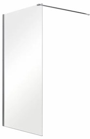 BESCO Walk-in sprchový kout AVEO BARVA rámu - Chrom/Leštěný hliník (ALU), Pevná stěna - Bez pevné stěny, Rozměr A - 130 cm, Rozměr C - 195 cm, Výplň - Čiré bezpečnostní sklo - 8 mm BCAVEO130