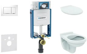 Geberit Kombifix - Set předstěnové instalace, klozet Alpha se sedátkem, tlačítko Sigma30, bílá/chrom 110.302.00.5 NR5