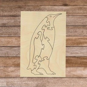 Dřevěné montessori edukační puzzle - Tučňák | SENTOP H019 Topol H019
