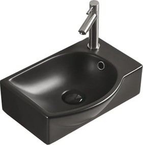 Mexen Mista umyvadlo na desku levé 40 x 28 cm, černý mat - 22174085L