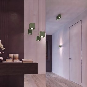 Sollux Lighting Stropní svítidlo QUAD 1 olivově zelené