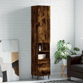 Skříň highboard kouřový dub 34,5 x 34 x 180 cm kompozitní dřevo
