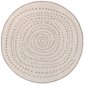 Hans Home | Kusový koberec Twin-Wendeteppiche 105414 Linen kruh – na ven i na doma