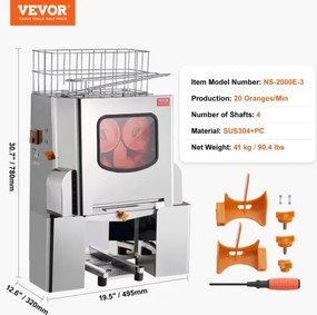 Komerční odšťavňovač odšťavňovač z nerezové oceli 120 W