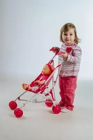 TEDDIES Kočárek pro panenky golfové hole / Skládací / Kov/plast / 27x5