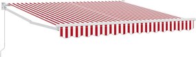 Stahovací markýza Červená a Bílá 300 x 250 cm 3329987