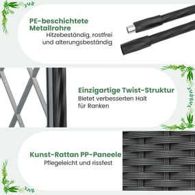 Costway Květinový truhlík s mříží a závěsnou střechou vyvýšené lůžko