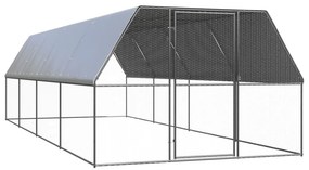 Venkovní klec pro kuřata 3 x 8 x 2 m pozinkovaná ocel 3154378