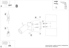 Sollux Lighting Nástěnné svítidlo RING bílé s vypínačem
