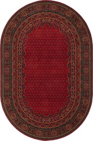 Oválný vlněný koberec Dywilan Polonia Baron Burgund 2 červený Rozměr: 170x235 cm