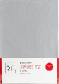 ELASTICKÉ JERSEY PROSTĚRADLO 180X200 CM, VÝŠKA 30 CM ŠEDÁ