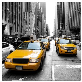 Obraz na plátně - Taxi z New Yorku - čtverec 3927A (80x80 cm)