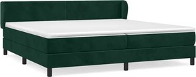 Box spring postel s matrací tmavě zelená 200x200 cm samet 3127394