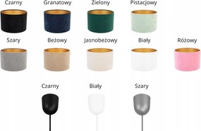 Závěsné svítidlo Mediolan, 1x textilní stínítko (výběr z 10 barev), (výběr ze 3 barev konstrukce), g, lp